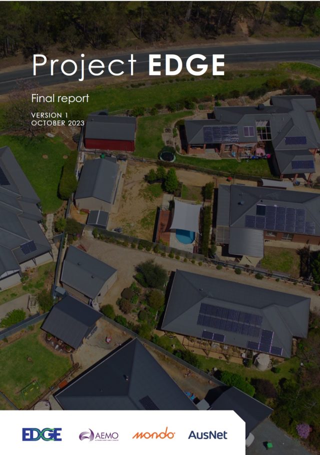 AEMO - Project EDGE - Final Report - Australian Renewable Energy Agency (ARENA)