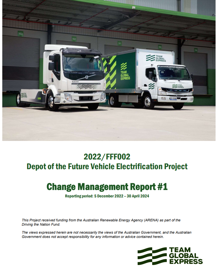 TGE – Depot of the Future Vehicle Electrification Project - Change ...