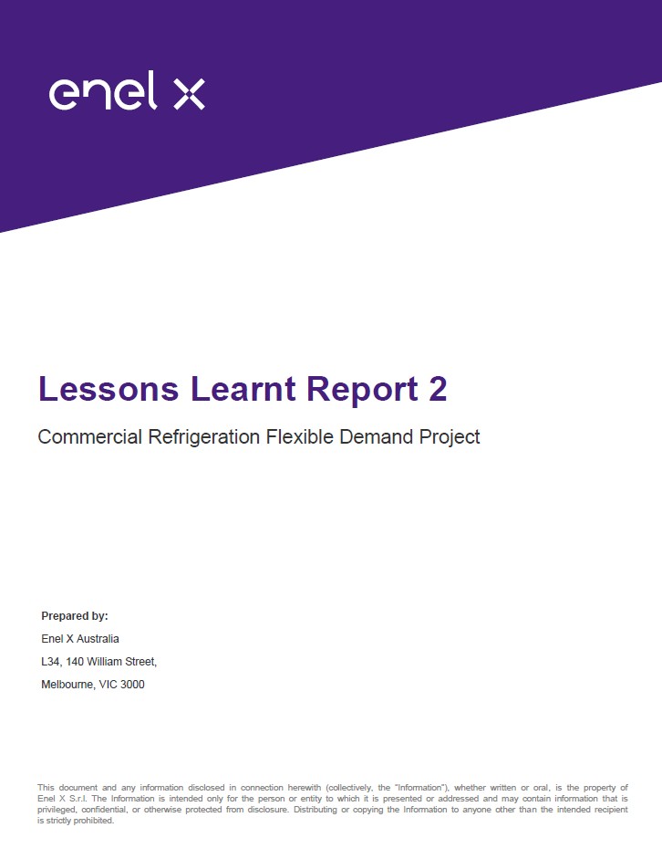 Enel X - Commercial Refrigeration Flexible Demand Project - Lessons ...