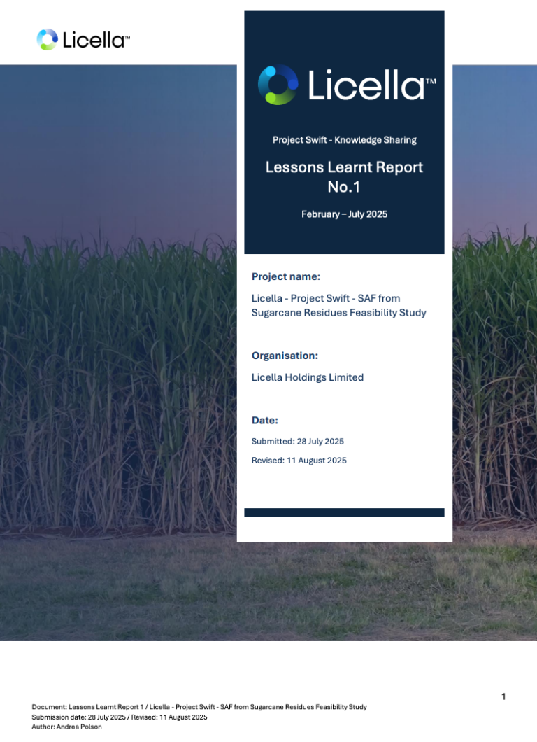 Licella - Project Swift - Lessons Learnt Report - Australian Renewable ...
