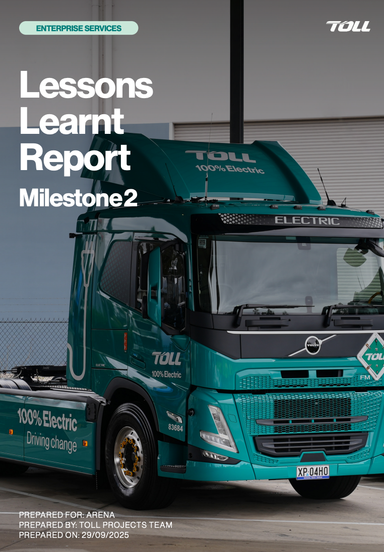 Toll Group - Project Truckvolt - Lessons Learnt Report - Australian ...
